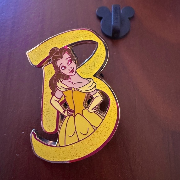 Disney | Accessories | Disney Pins Belle Beauty And The Beast Princess Letters Mystery ...